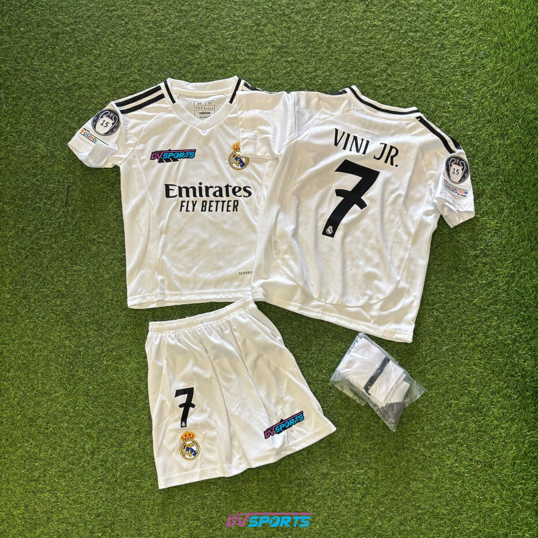 Kit Niño 24/25 Real Madrid Casa - Vini JR. #7 – DV Sports